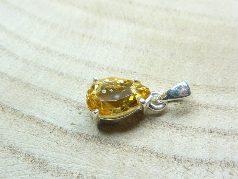 Pendentif Citrine argent 925 ref 1612